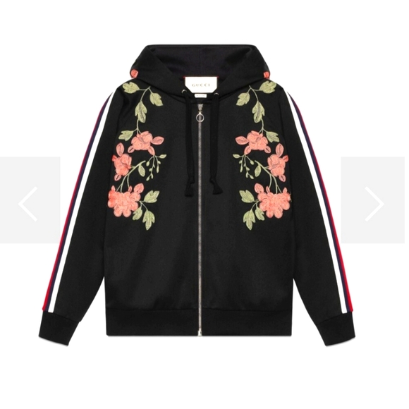 Gucci | Sweaters | Gucci Floral Zip Up Hoodie | Poshmark